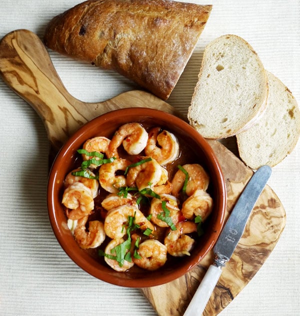 Pil Pil Prawns with Garlic and Chilli - Taming Twins