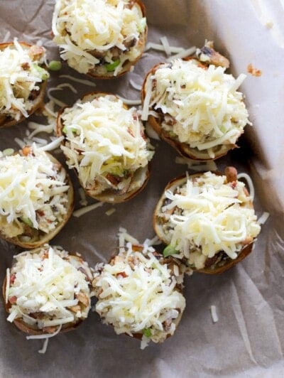 Loaded Potato Skins {with Cheese and Bacon}