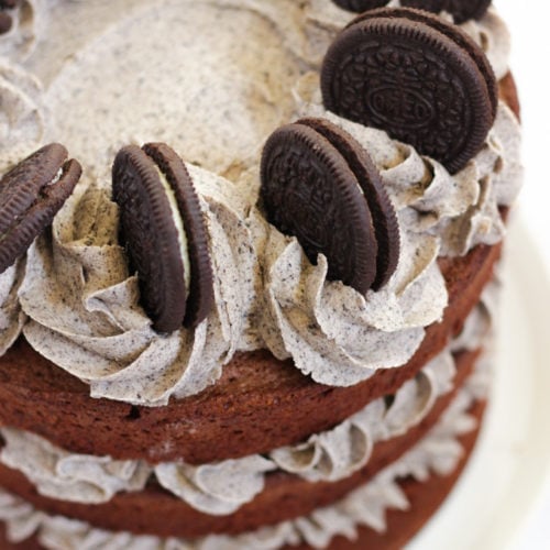 Oreo Cake - An Easy Chocolate Cookies & Cream Layer Cake Recipe!