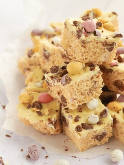 Mini Egg Rice Krispie Treats - Quick No Bake Easter Treat