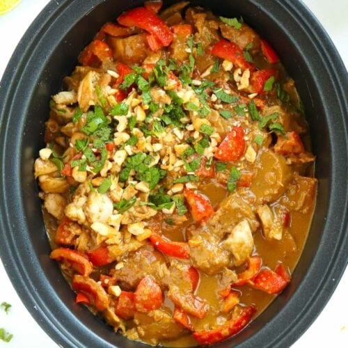 Slow Cooker Chicken Satay {Easy Fakeaway}