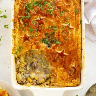 Cheesy Vegetarian Pie {with Puff Pastry}