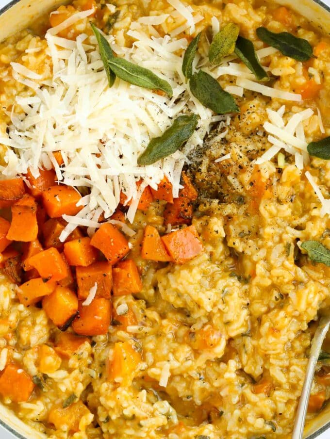 Butternut Squash Risotto {Oven Bake or on the Hob}