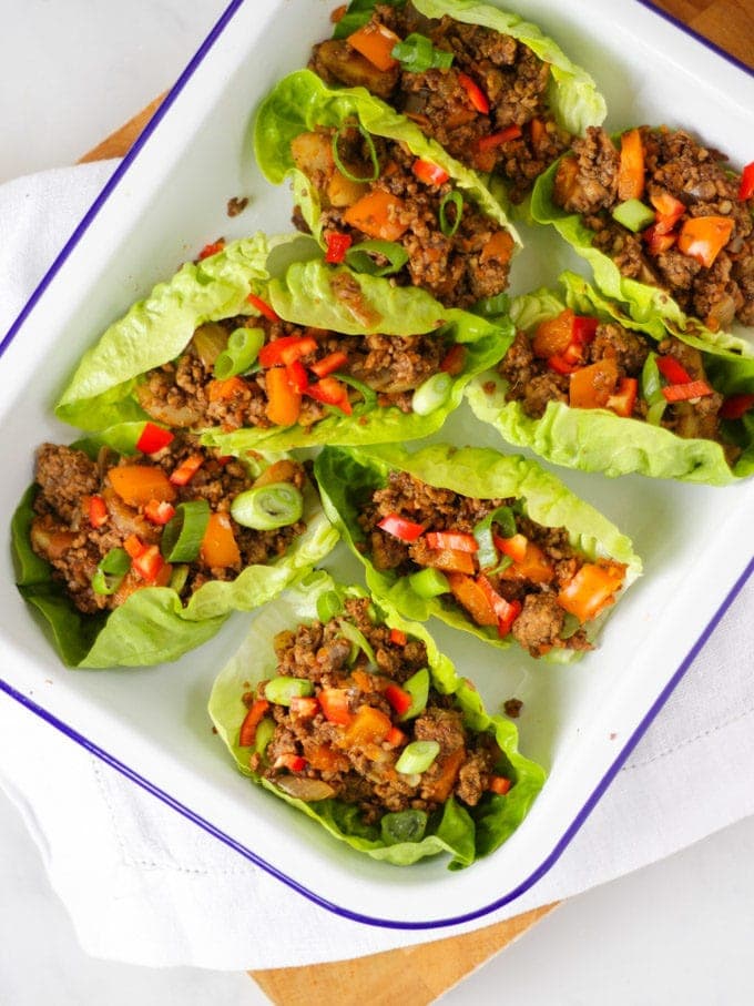 Easy Pork Yuk Sung {Chinese Lettuce Wraps}