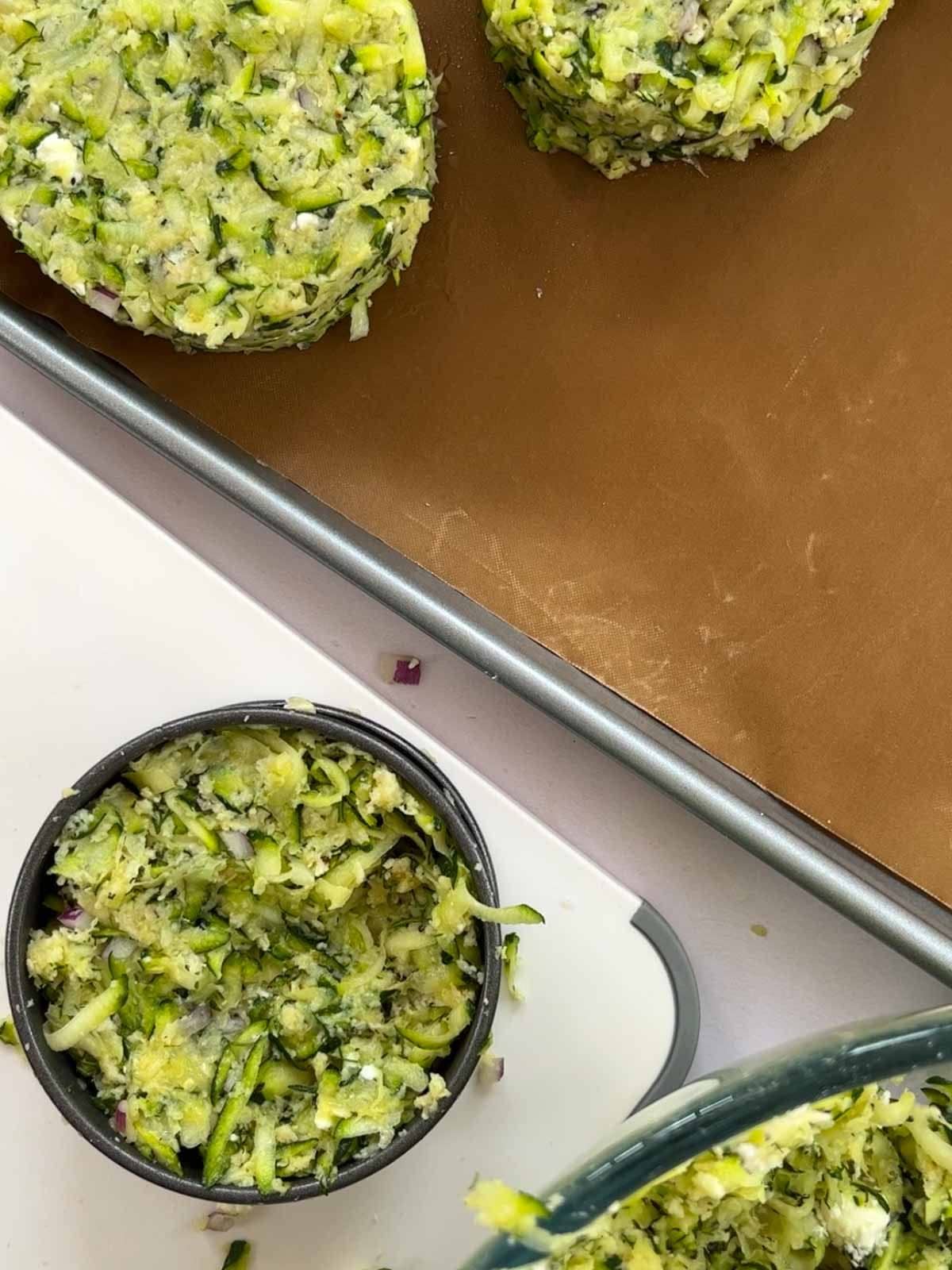 Easy Courgette Fritters {with Feta Cheese}