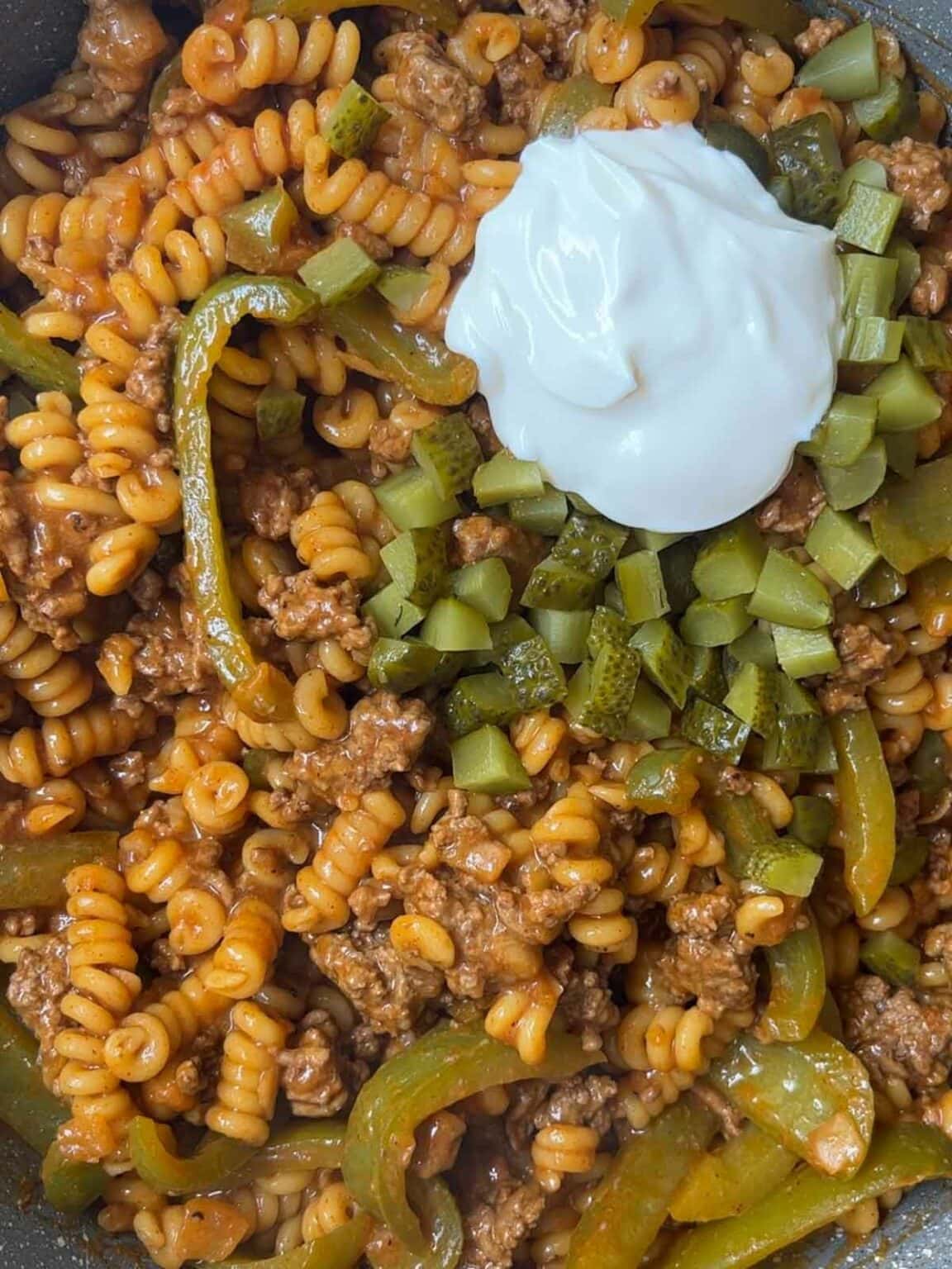 Cheeseburger Pasta {One Pot Recipe}