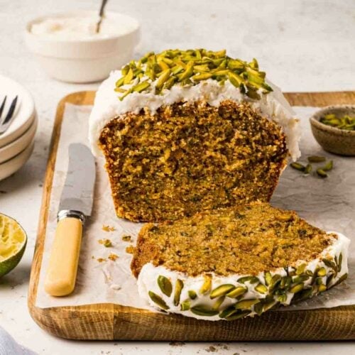 The BEST Courgette Cake {with Lime & Mascarpone Frosting}