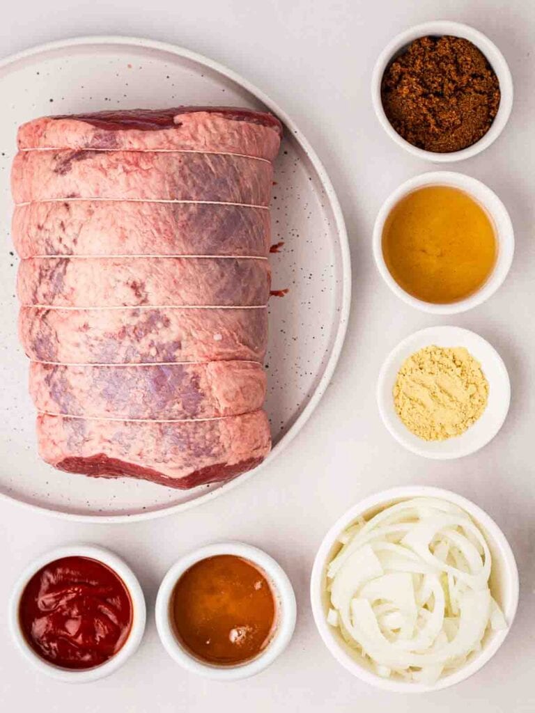 Slow Cooker Beef Brisket {with Barbecue Sauce}