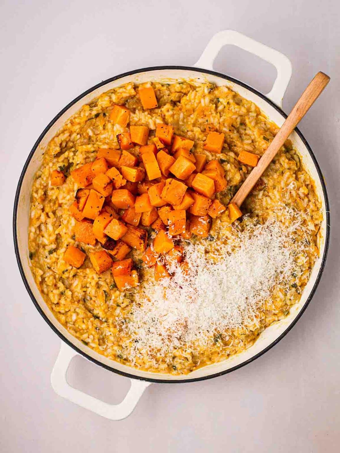 Butternut Squash Risotto {Oven Bake or on the Hob}